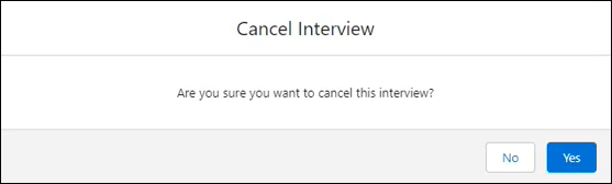 Cancel interview