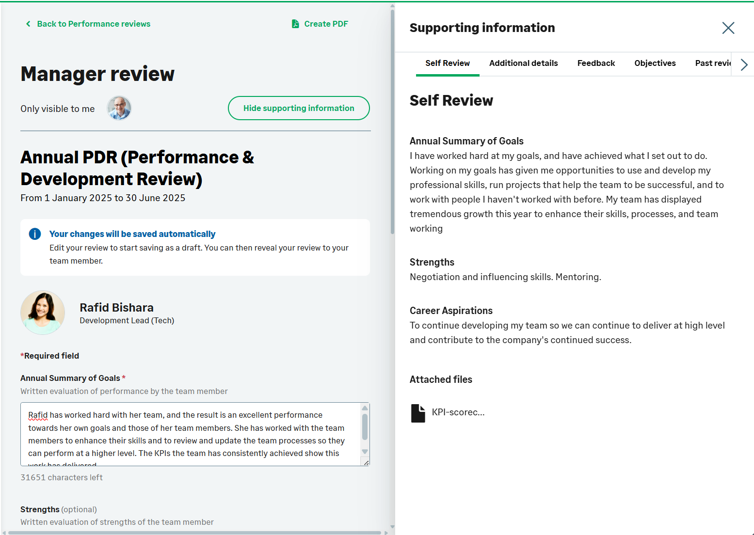 Manager review