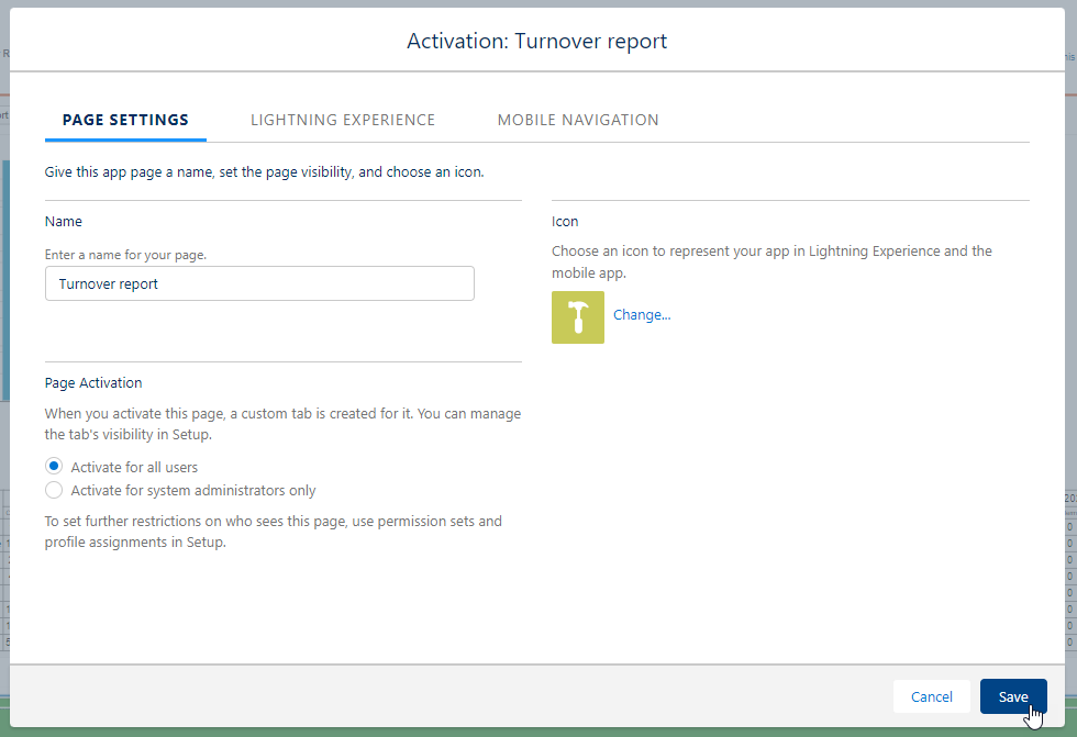 Adding the Employee Turnover report