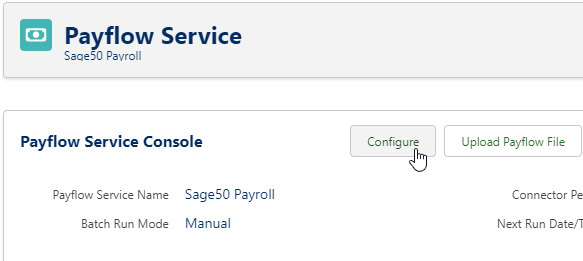 Configuring an upload